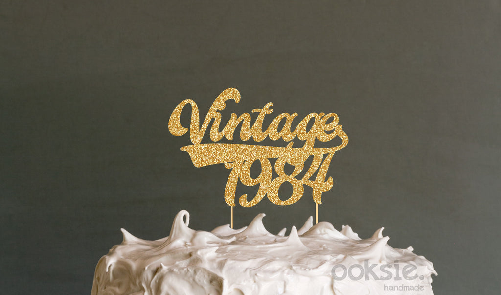 40th Birthday Cake Topper - Vintage 1984 – ooksie handmade